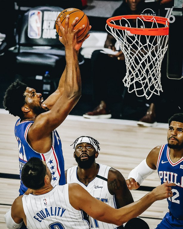 Joel Embiid hits another double-double to lift 76ers over Magic ...